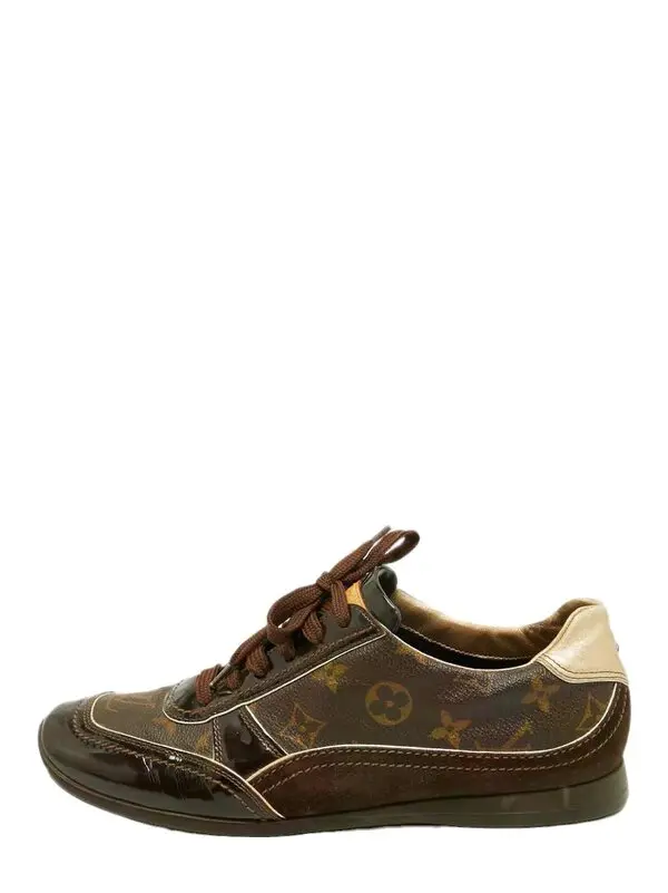 LOUIS VUITTON Globe Trotter Lace-up Leather Sneakers - Brown