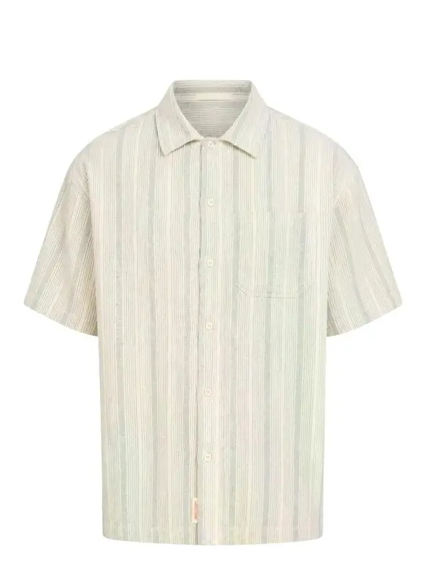 REVOLUTION NOW Oversized Striped Shirt - Neutrals