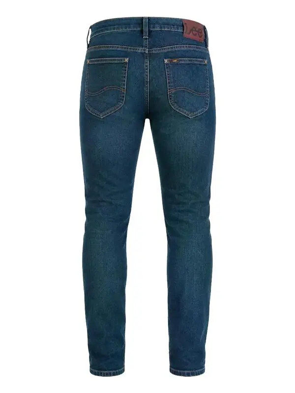 LEEM Luke Logo-patch Slim-fit Jeans - Blue