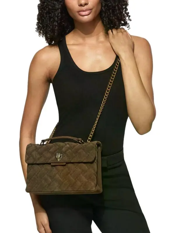Kurt Geiger Suede Kensington Bag - Brown