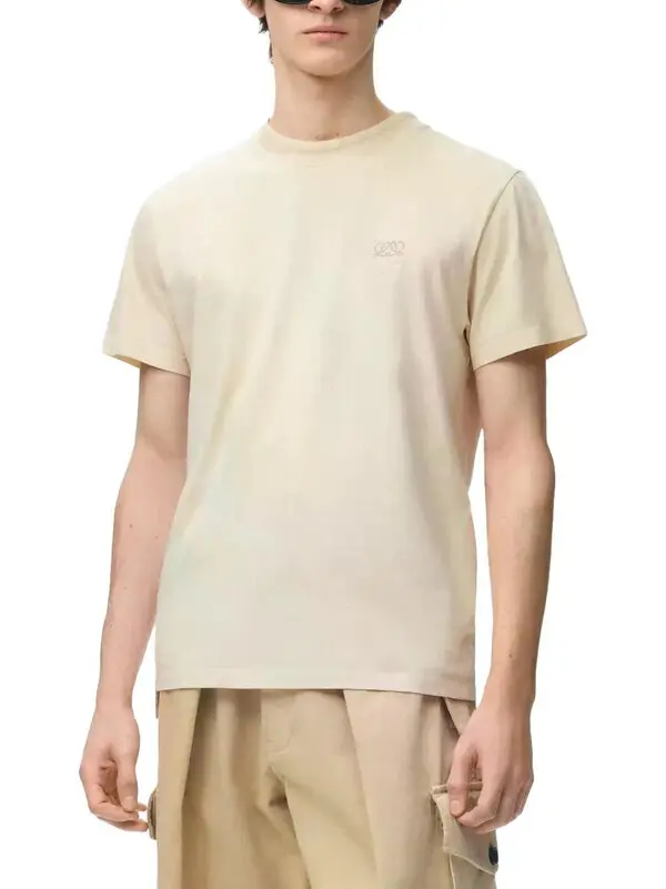 Loewe Regular Fit Anagram T-shirt In Cotton - Neutrals