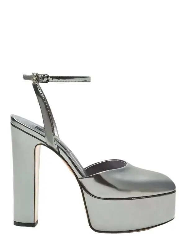 Casadei Platform Interstellar Sandals - Silver