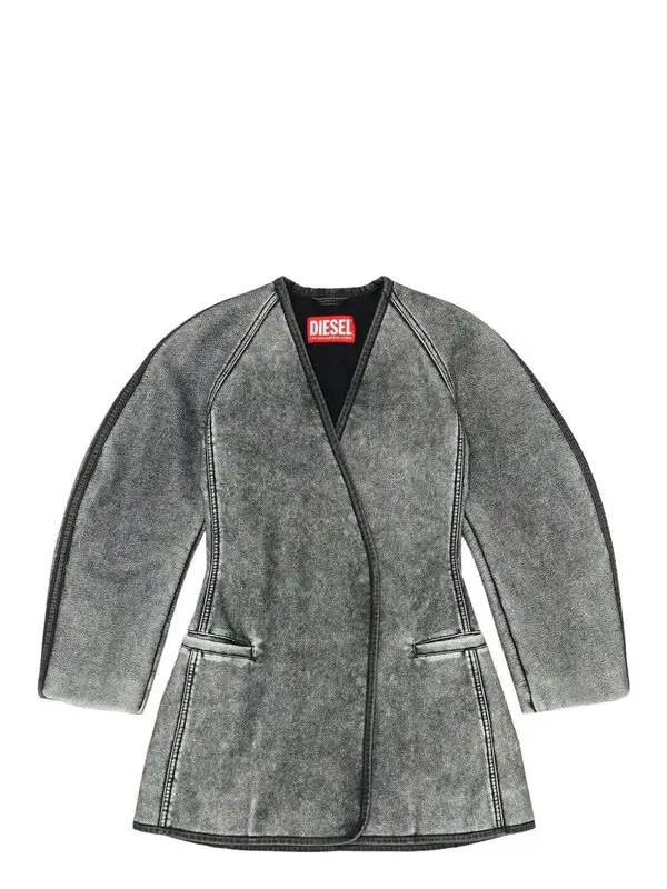 DIESEL® Sculptural Cardigan Jacket - Grey