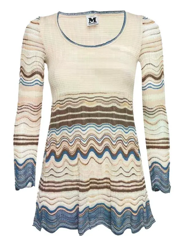 Missoni Rib-knit Flared Top - Neutrals