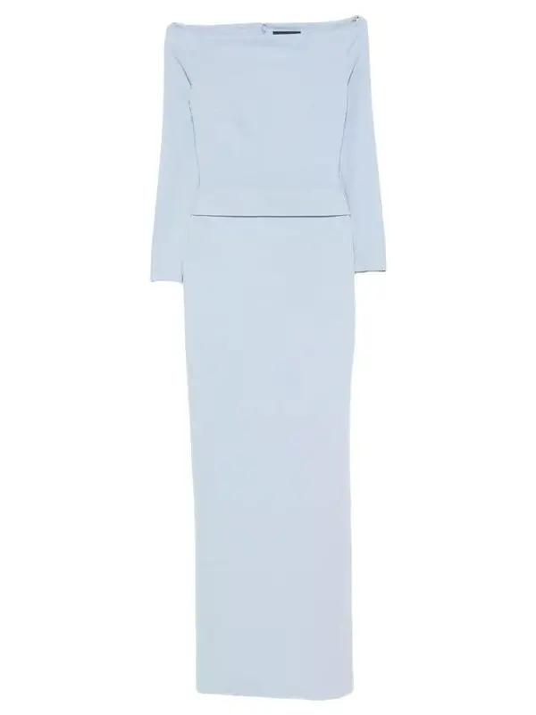Solace London Sabina Off-the-shoulder Maxi Dress - Blue