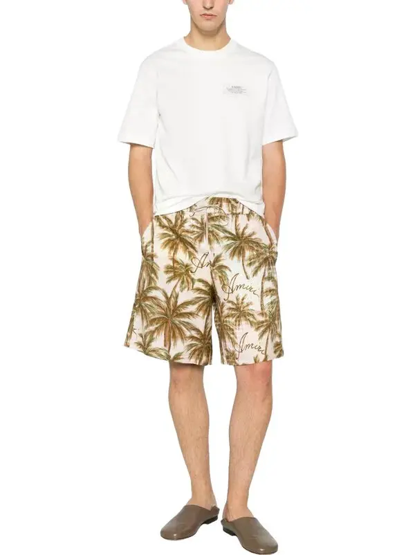 Amiri Logo-patch T-shirt - Neutrals
