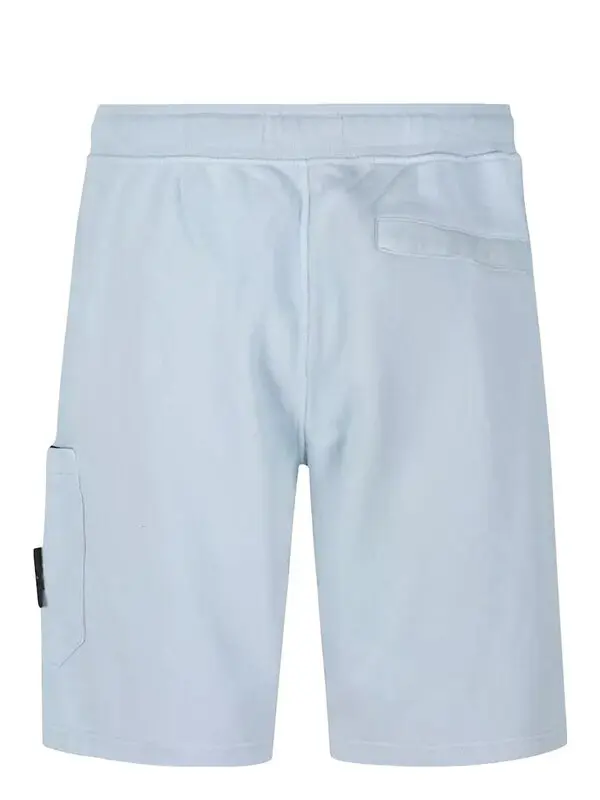 Stone Island Logo Badge Cargo Shorts - Blue