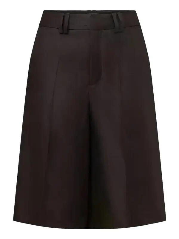 DRYKORN Governe Pleated Linen Shorts - Brown