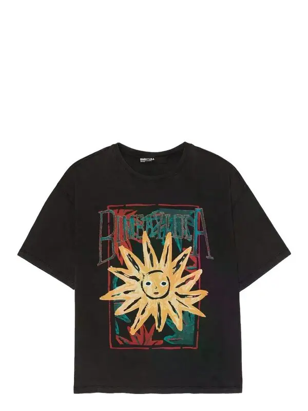 Bimba Y Lola Sun-logo Print Oversized T-shirt - Black