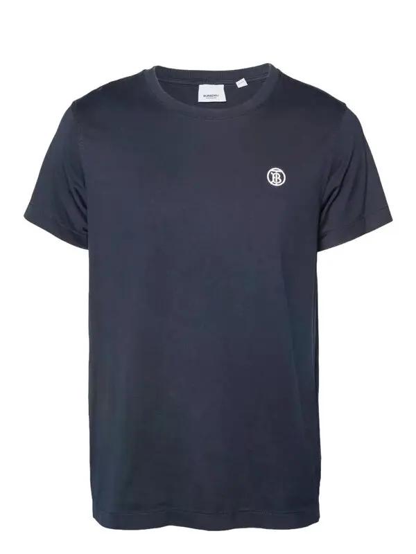 Burberry Logo-embroidery T-shirt - Blue