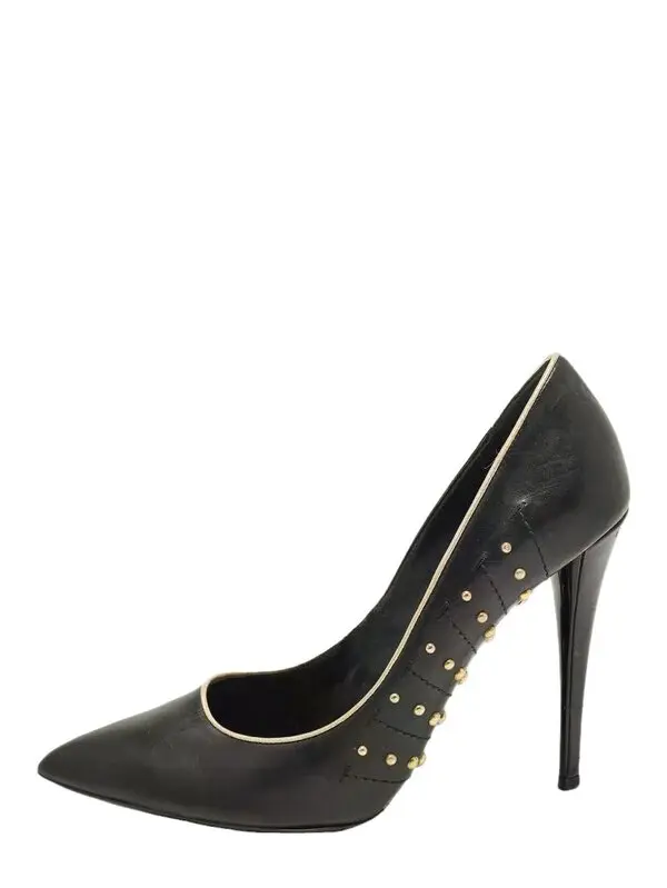 Saint Laurent Leather Heeled Pumps - Black
