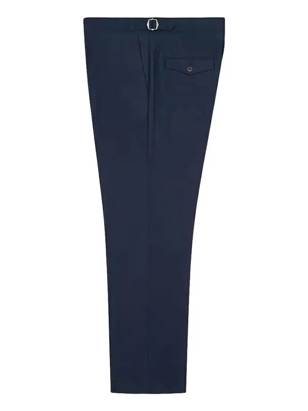 TOMBOLINI Pleated Trousers With Buckle Detail - Blue
