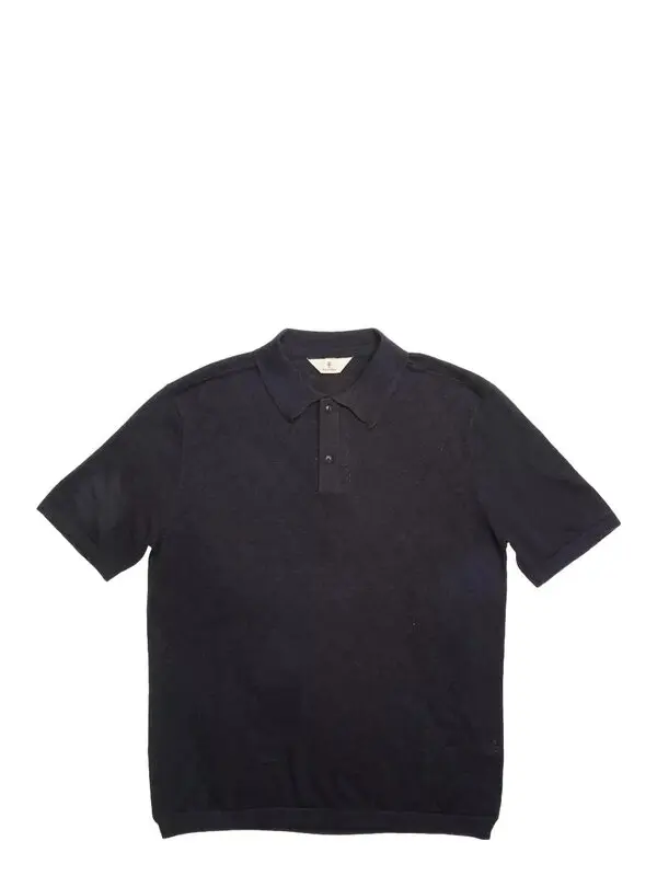 BLUE DE GÊNES Diamond-knit Polo Shirt - Blue