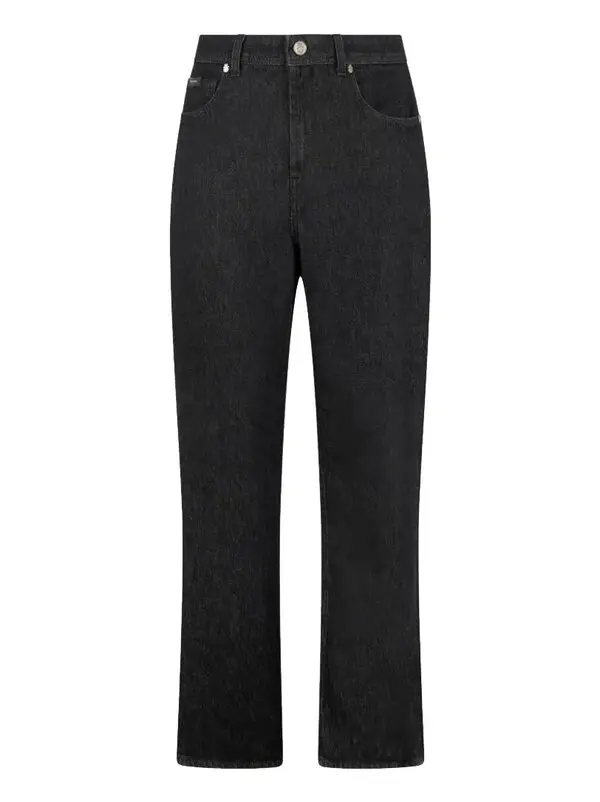 BILLIONAIRE Five-pocket Straight Jeans - Black