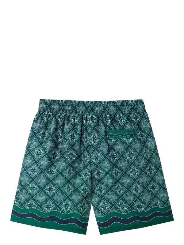 Casablanca Radiating Monogram Deck Shorts - Green
