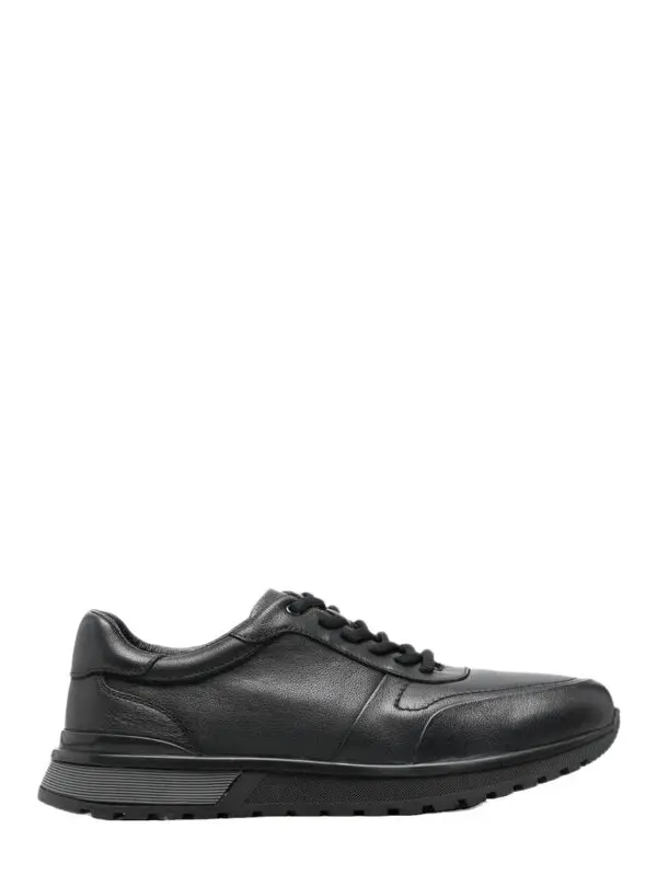 SERGIO MORETTI FIRENZE Panelled Leather Sneakers - Blue