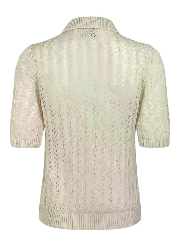 Eleventy Open-knit Short-sleeve Cardigan - Neutrals