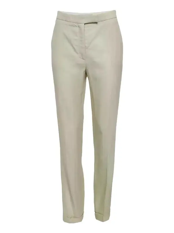 Stella McCartney Beige Gabardine Straight-leg Trousers - Neutrals