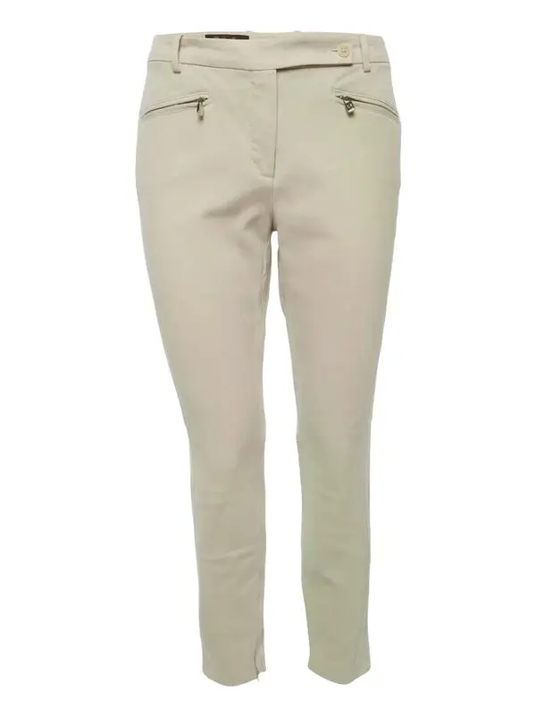 Loro Piana Skinny-leg Twill Trousers - Neutrals