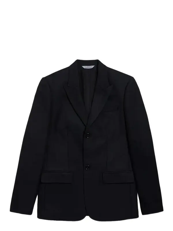 Balenciaga Single-breasted Slim Fit Jacket - Black