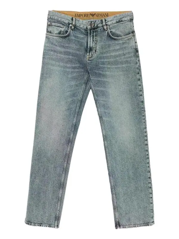 Emporio Armani Faded Effect Jeans - Blue