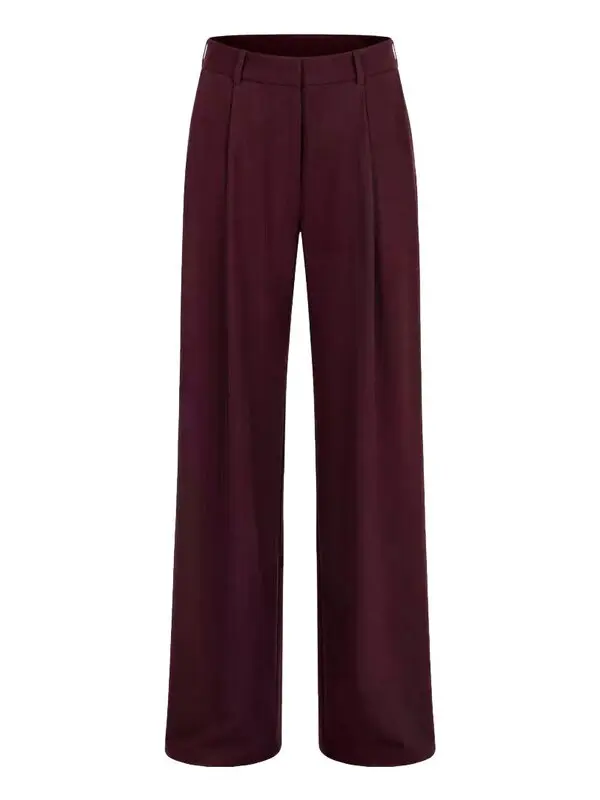 THE SEI Boyfriend Pleated Trousers - Red