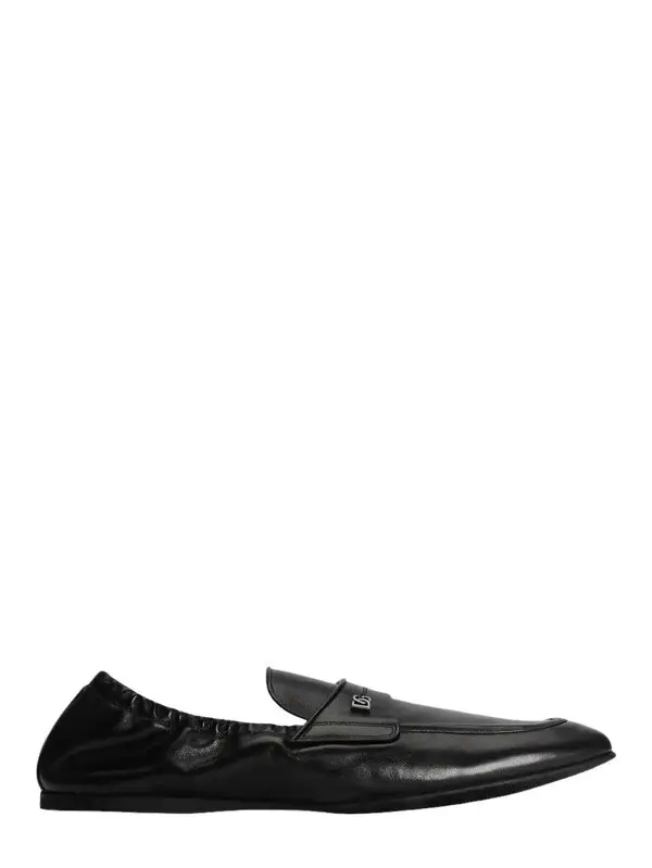 Dolce & Gabbana Calfskin Slippers - Black