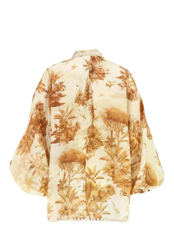 Zimmermann Indra Tie-neck Blouse - Neutrals