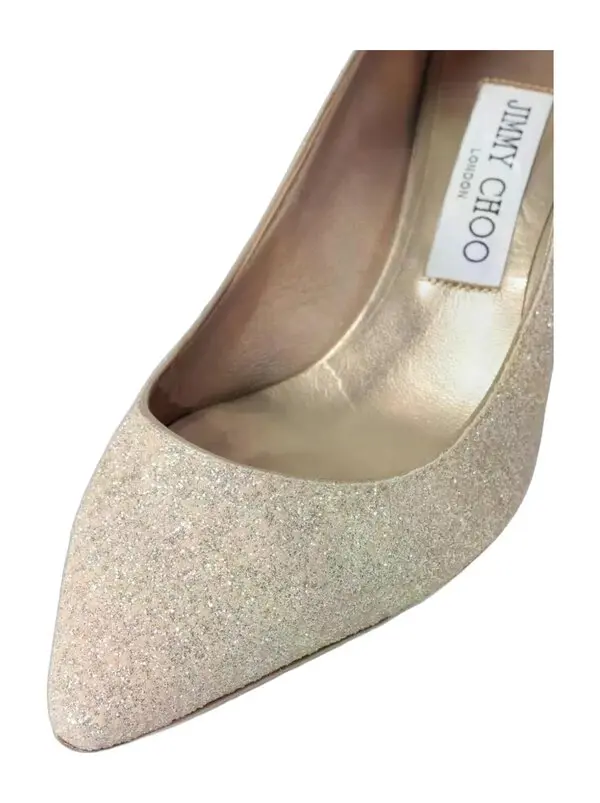 JIMMY CHOO Romy Glitter Pumps - Neutrals