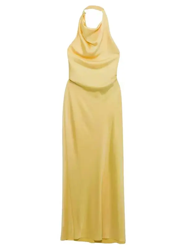 Simkhai Reannon Draped Halterneck Maxi Gown - Yellow