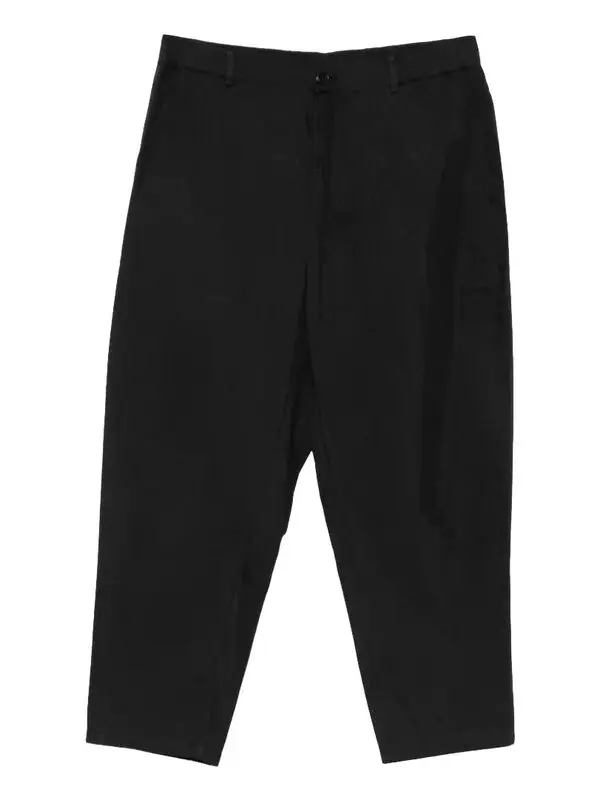 PSOPHIA Cropped Trousers With Elasticated Waistband - Black