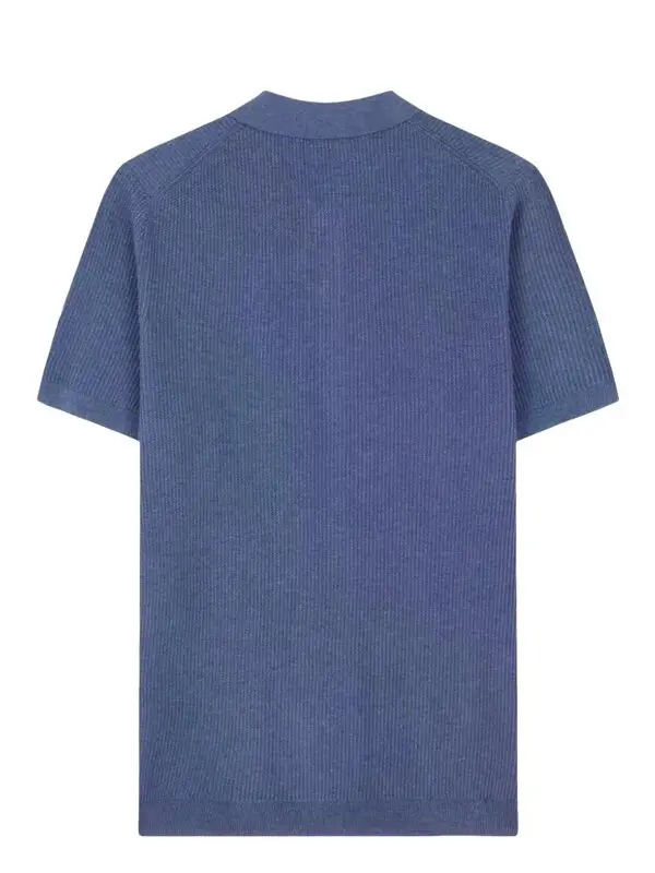 NOWADAYS Ribbed-knit Polo Shirt - Blue