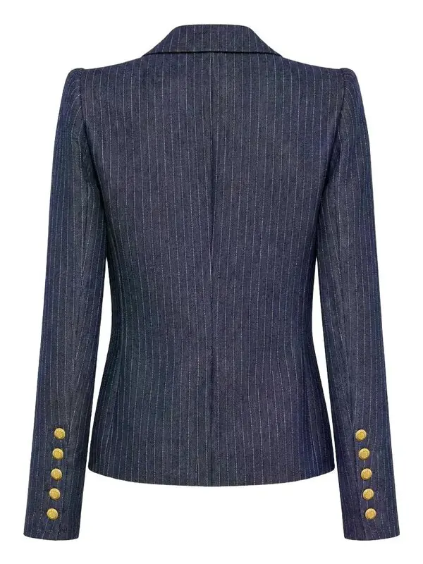 L'Agence Solar Double-breasted Blazer - Blue