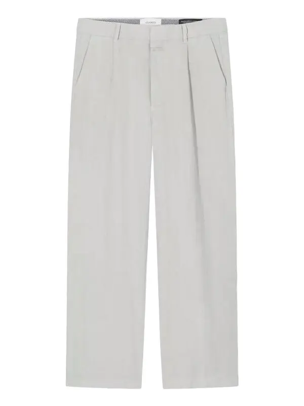 Closed Pleated Trousers - Grey