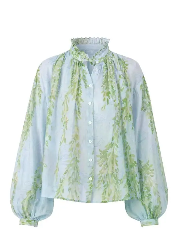 Thierry Colson Slava Floral-print Blouse - Blue