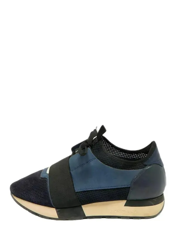 Balenciaga Race Runner Mesh Detail Sneakers - Blue
