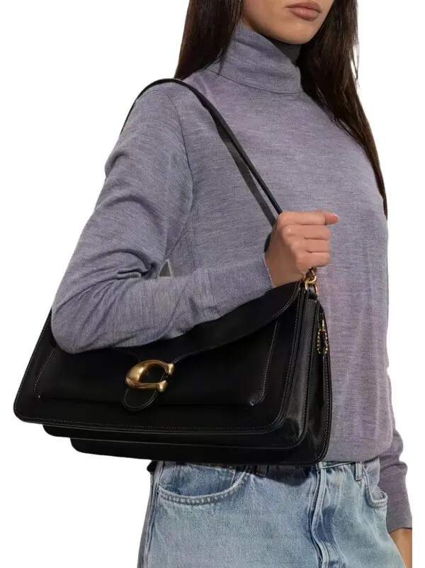COACH Tabby Leather Tote Bag - Black