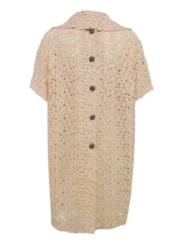 Dolce & Gabbana Lace Sheer Coat - Neutrals