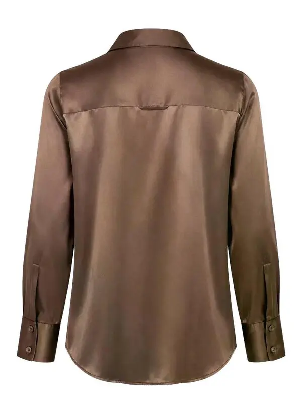 L'Agence Dani Three-quarter Sleeve Blouse - Brown