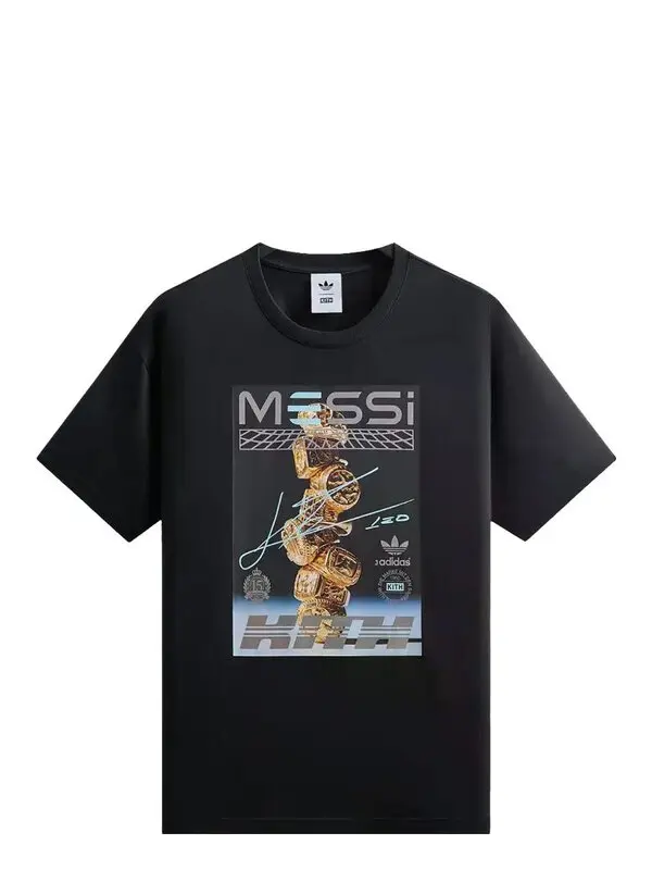 Kith X Adidas Messi Graphic-print T-shirt - Black