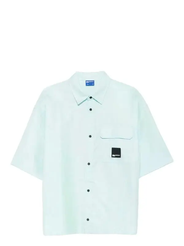 Karl Lagerfeld Logo-patch Short-sleeve Shirt - Blue