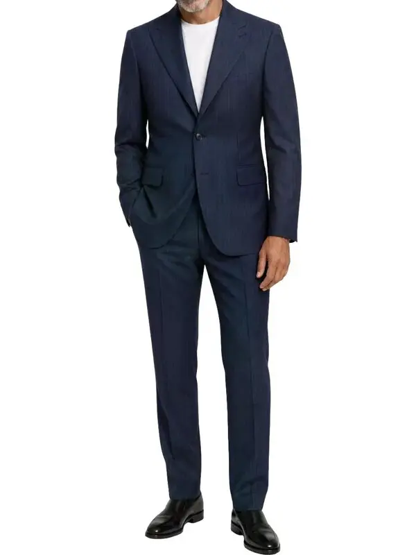 FRANZESE COLLECTION Pinstripe Single-breasted Suit - Blue