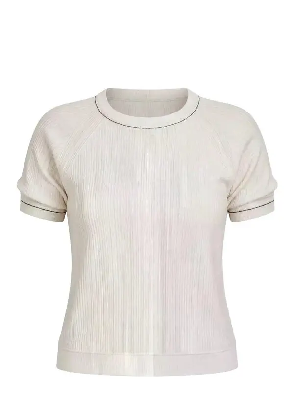 Rag & Bone Teresa Ribbed T-shirt - Neutrals