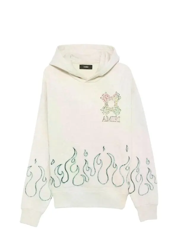 Amiri Flame Print Hoodie - Neutrals