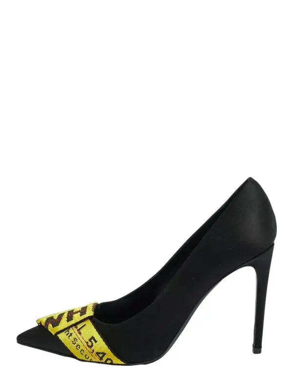 Off-White Commercial Bow Pointed-toe Heeled Pumps - Black