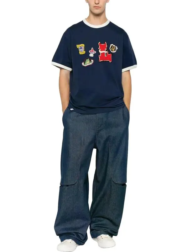 CHARLES JEFFREY Appliqué T-shirt - Blue
