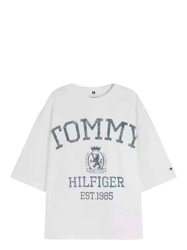Tommy Hilfiger Crest Logo Print T-shirt - White