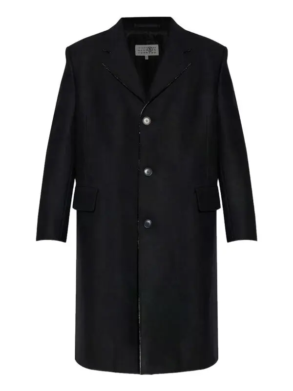 MAISON MARGIELA Raw-edge Finish Coat - Black