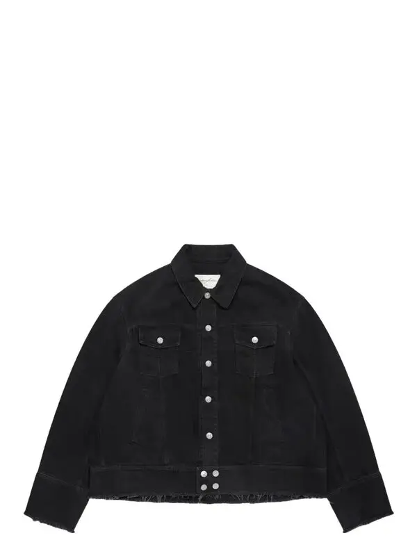 Matieres Fecales Raw-cut Denim Jacket - Black