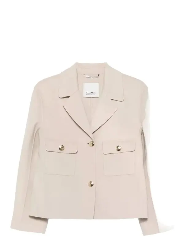 Max Mara Beige Chest-pocket Jacket - Neutrals